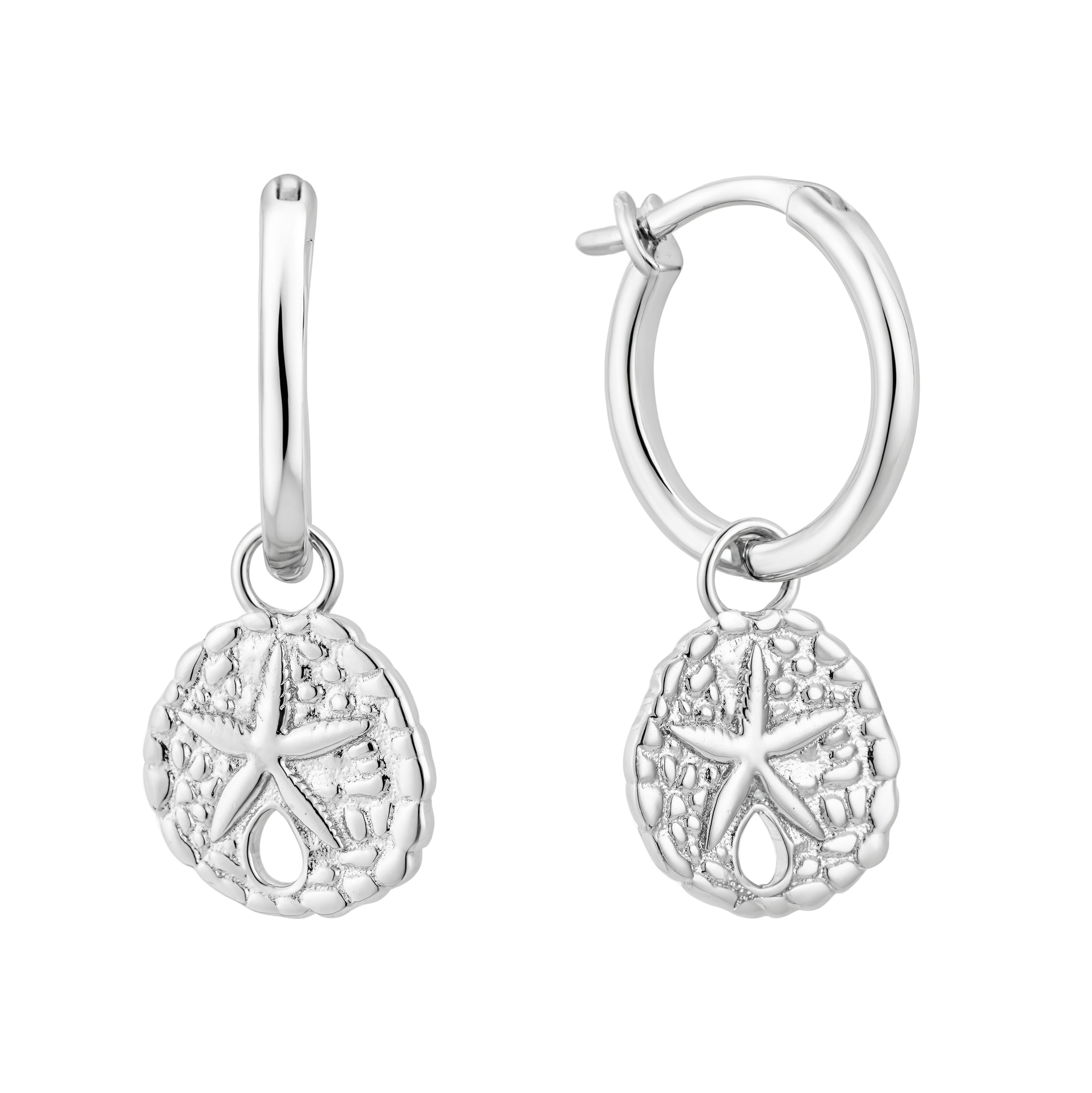 Sand Dollar Hoops – The Salty Gem