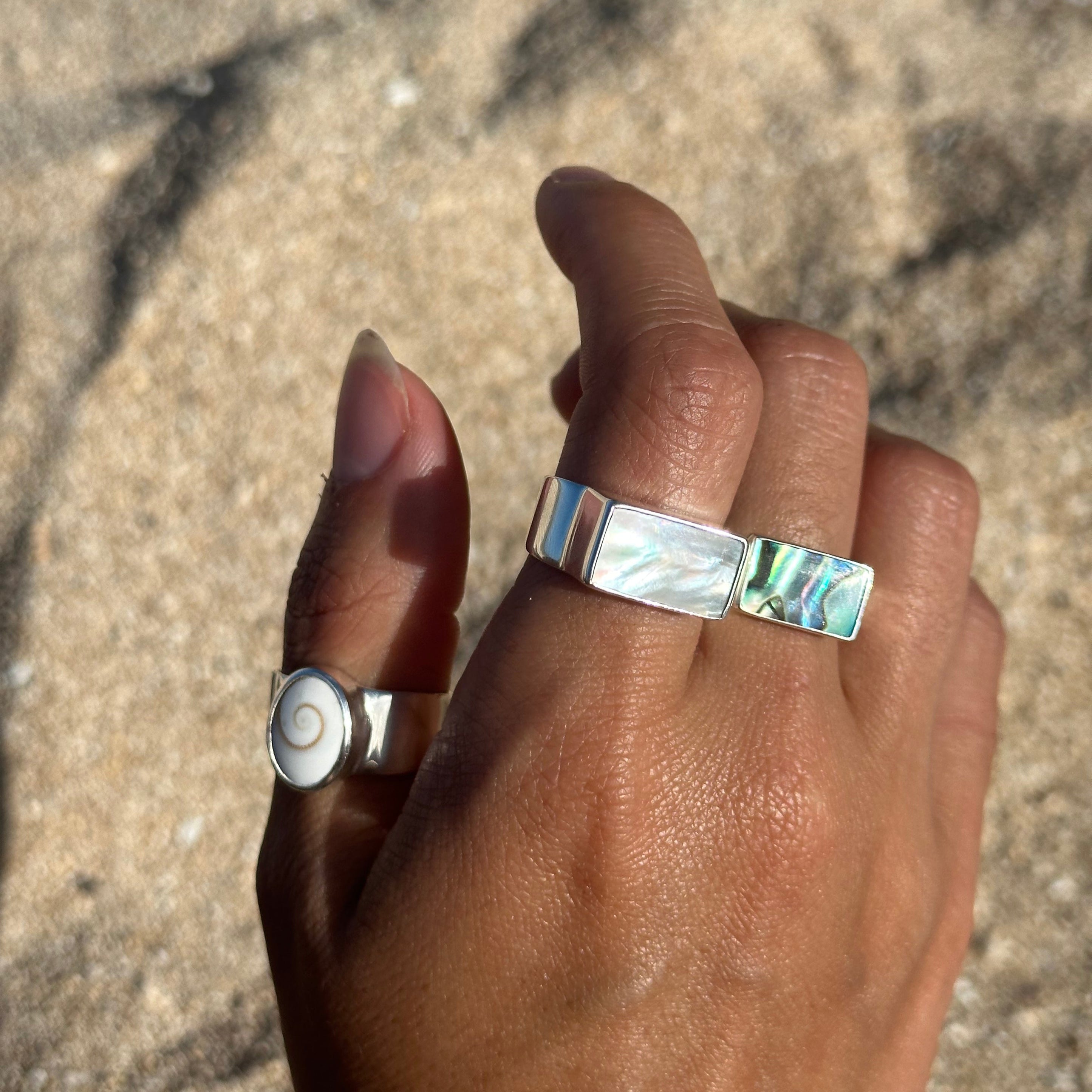 Savannah Ring - Mother of Pearl (Handmade) – The Salty Gem